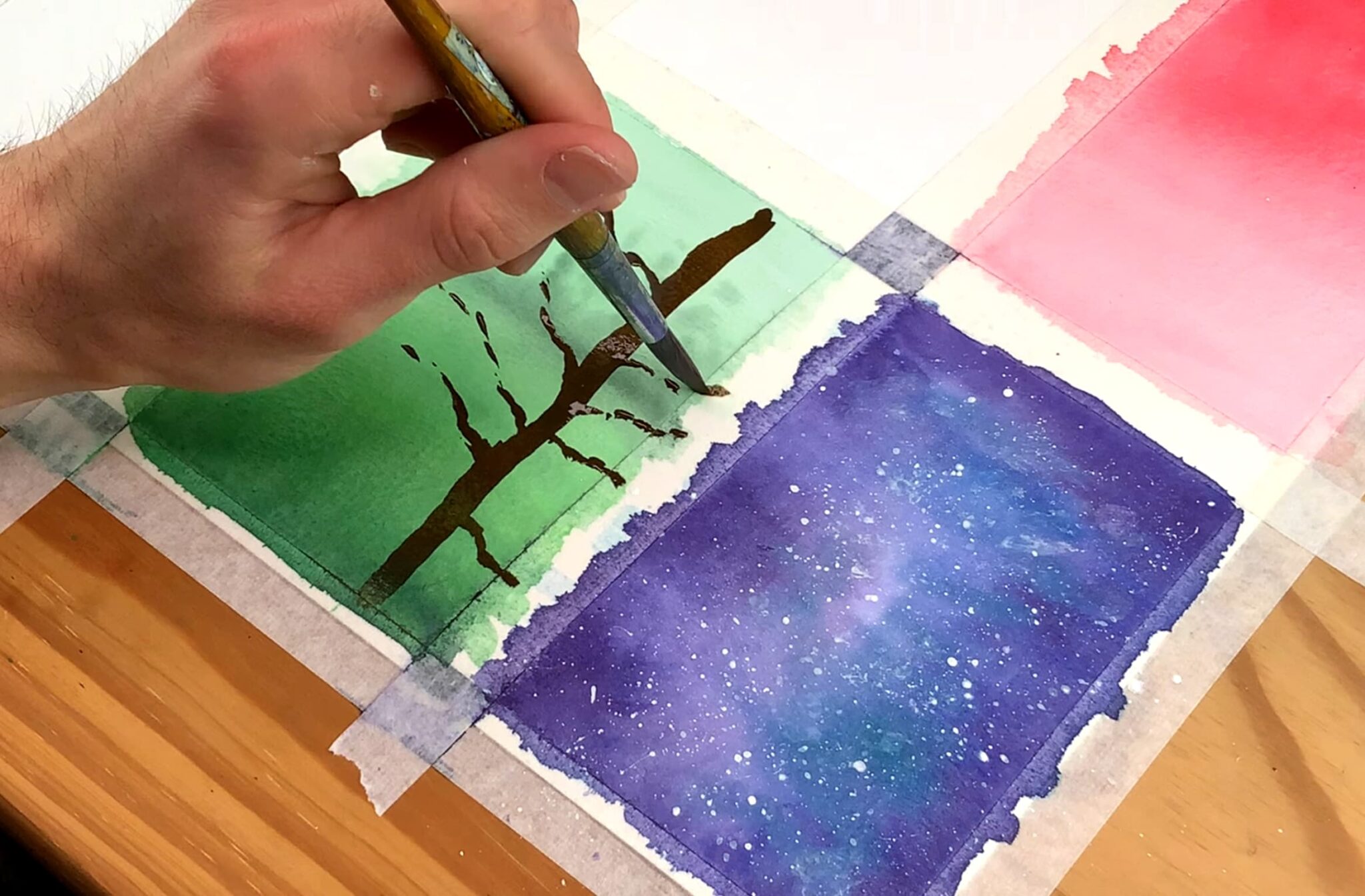 Quilt Arts History - most common acrylic painting technique